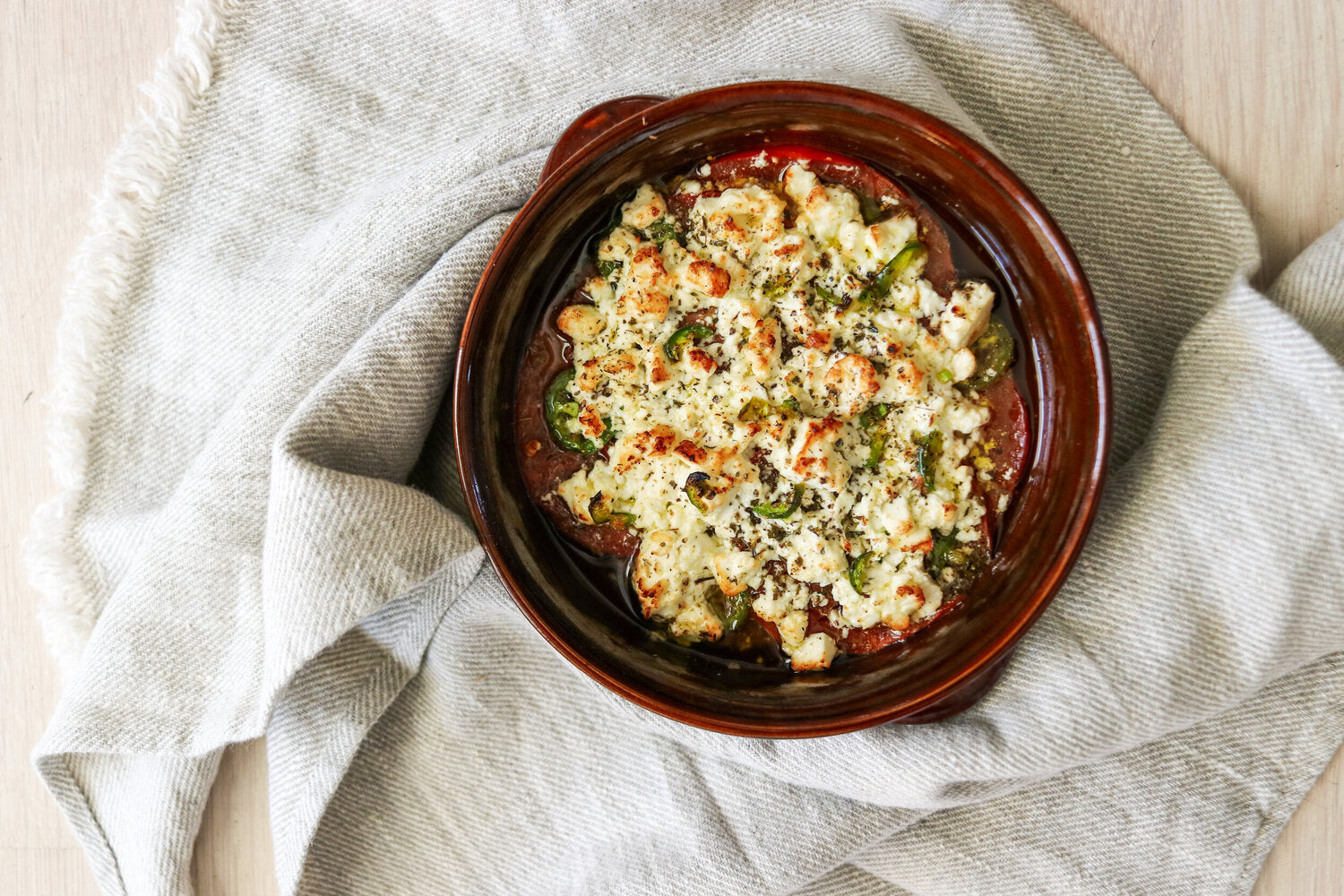 Baked Spicy Feta “Bouyourdi” – Fancy Peasant
