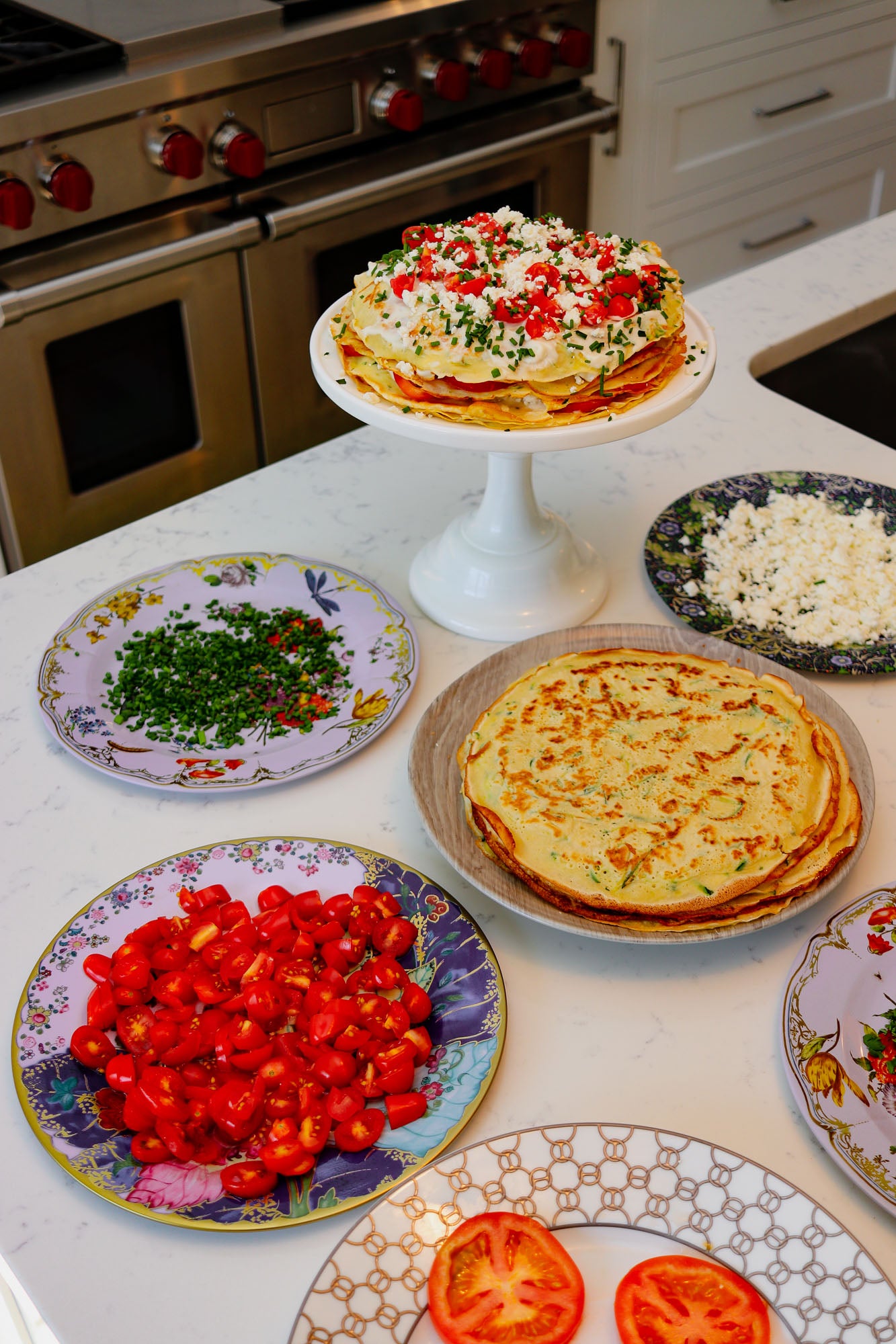 Seven Layer Zucchini Crepe Tower – Fancy Peasant